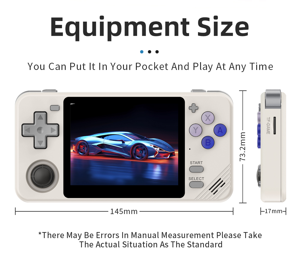 POWKIDDY RGB10X Retro Handheld Game Console 3.5-inch IPS Screen PS1 GBA ...