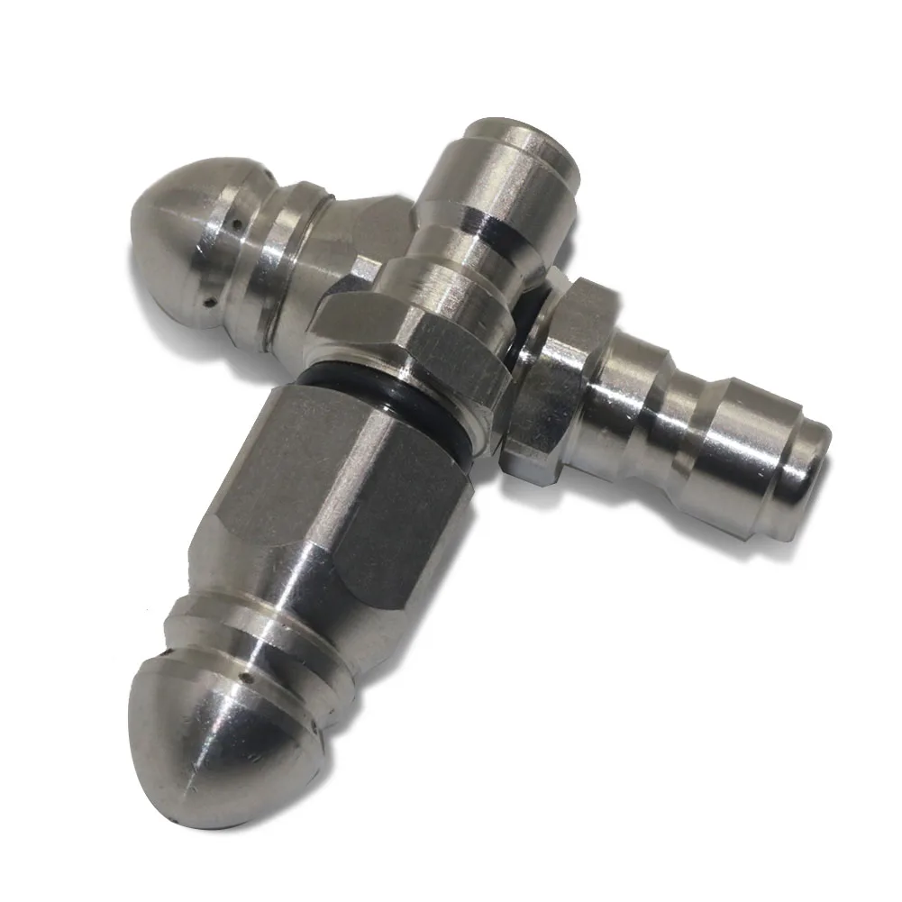 Sewer Pipe Dredging Nozzle 7-hole Stainless Steel High-pressure nozzle ...