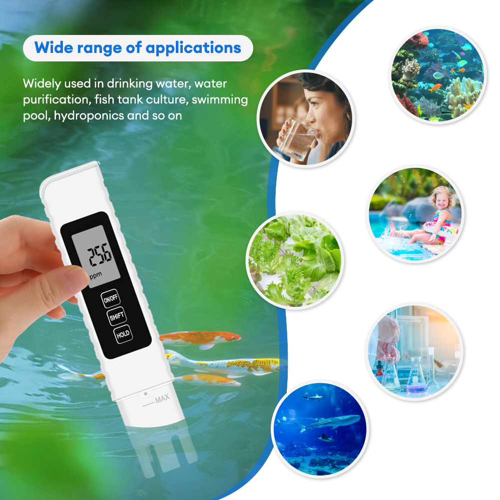 RCYAGO 3-in-1 Water Quality Testing Pen TDS/EC/TEMP Temperature ...