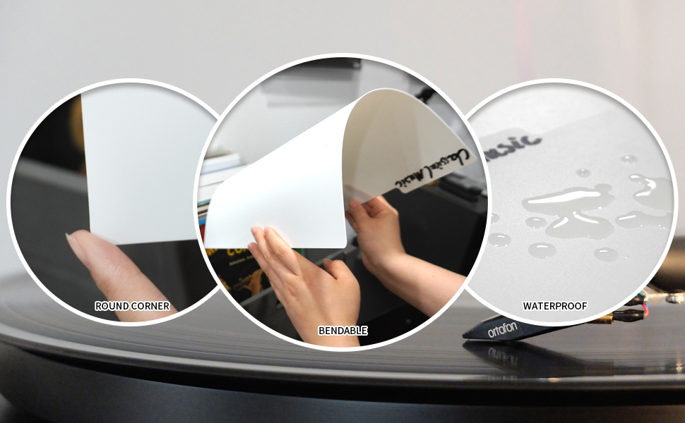 10PCS Vinyl Record Dividers 12.9 Inches White Category Tab Double-Side ...