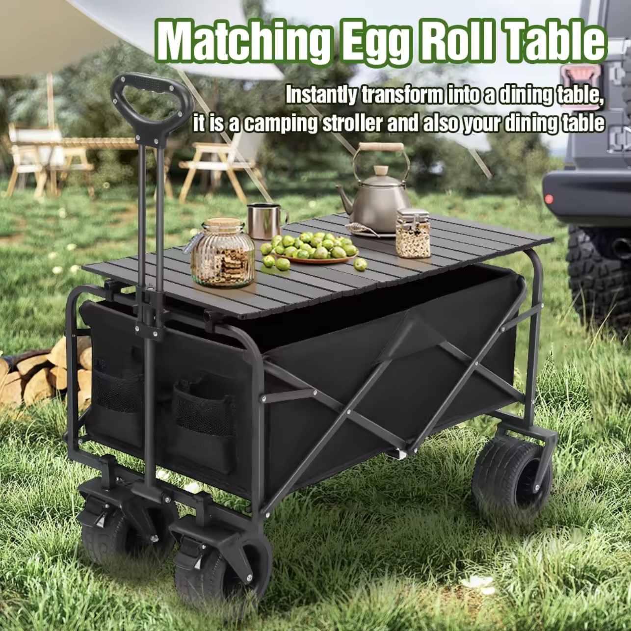 【MY Ready Stock】150L Outdoor Trolley Camping Trolley Outdoor Foldable ...