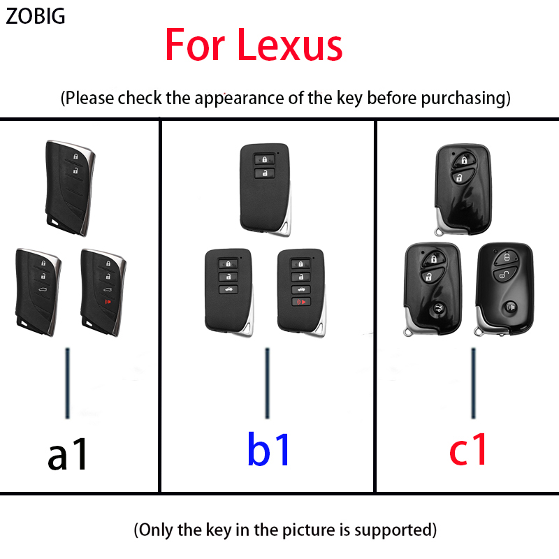 ZOBIG NEW Key Fob Cover for Lexus Car Key Case Shell with Keychain Fit ...