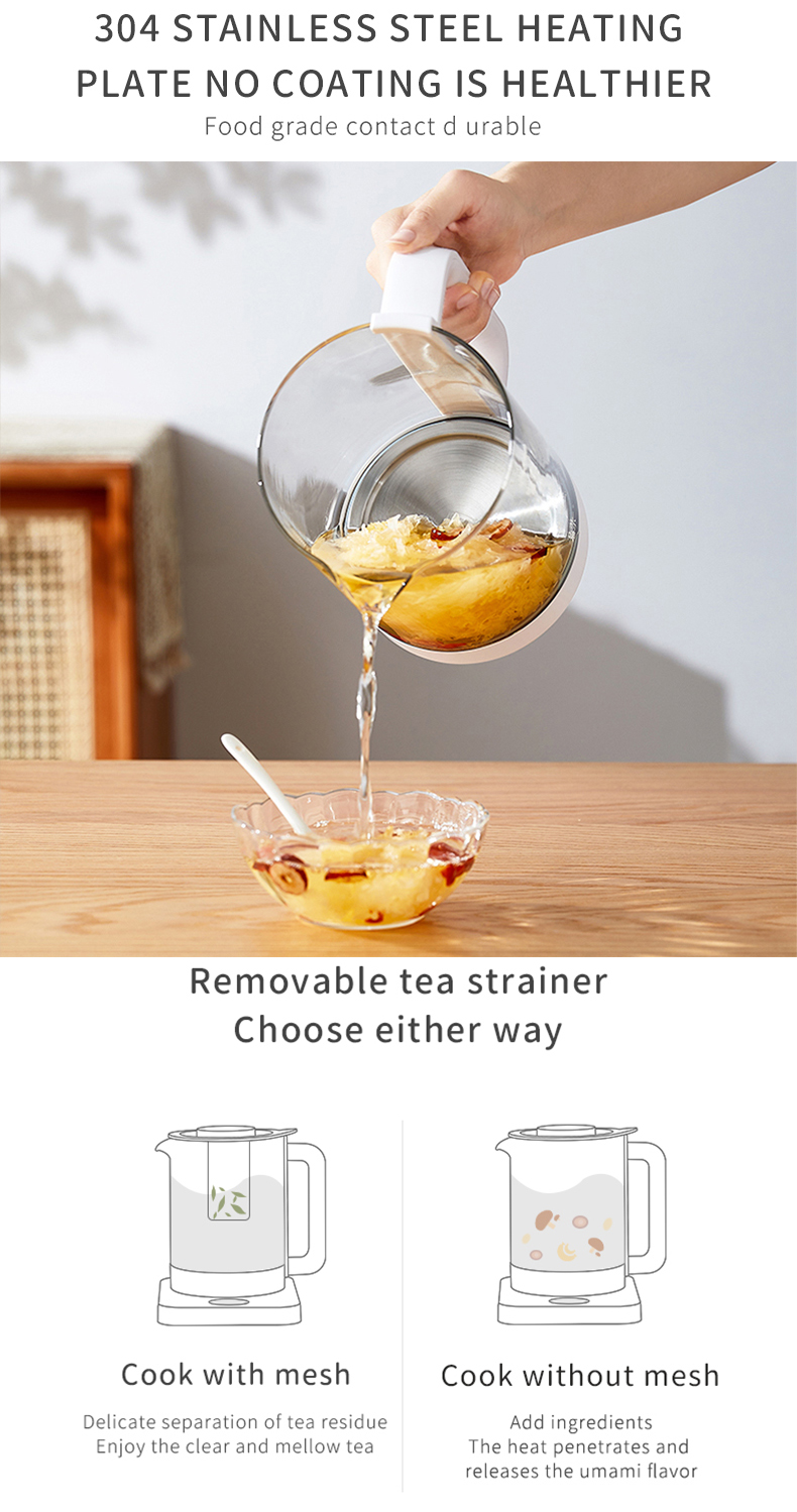 Ankale Household Multifunctional Electric Health Kettle 1.5L Glass Pot ...