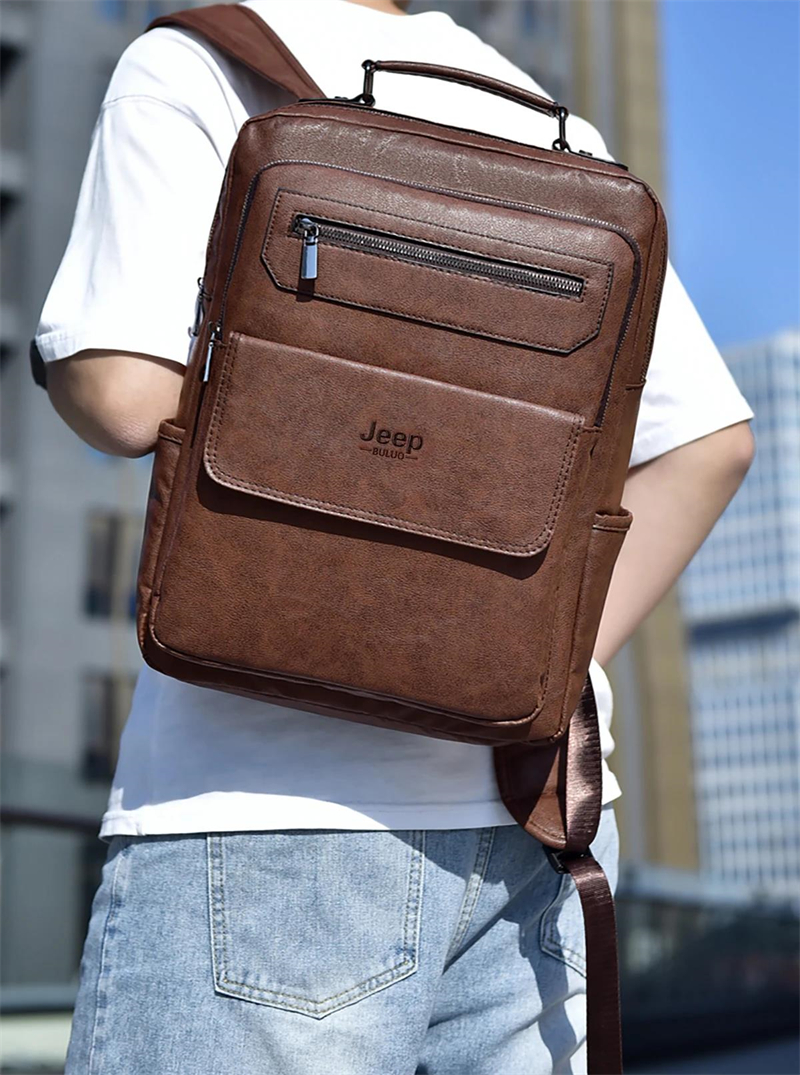 JEEP BULUO New Backpack Men School Bags Brand 15.6 inches Laptop ...