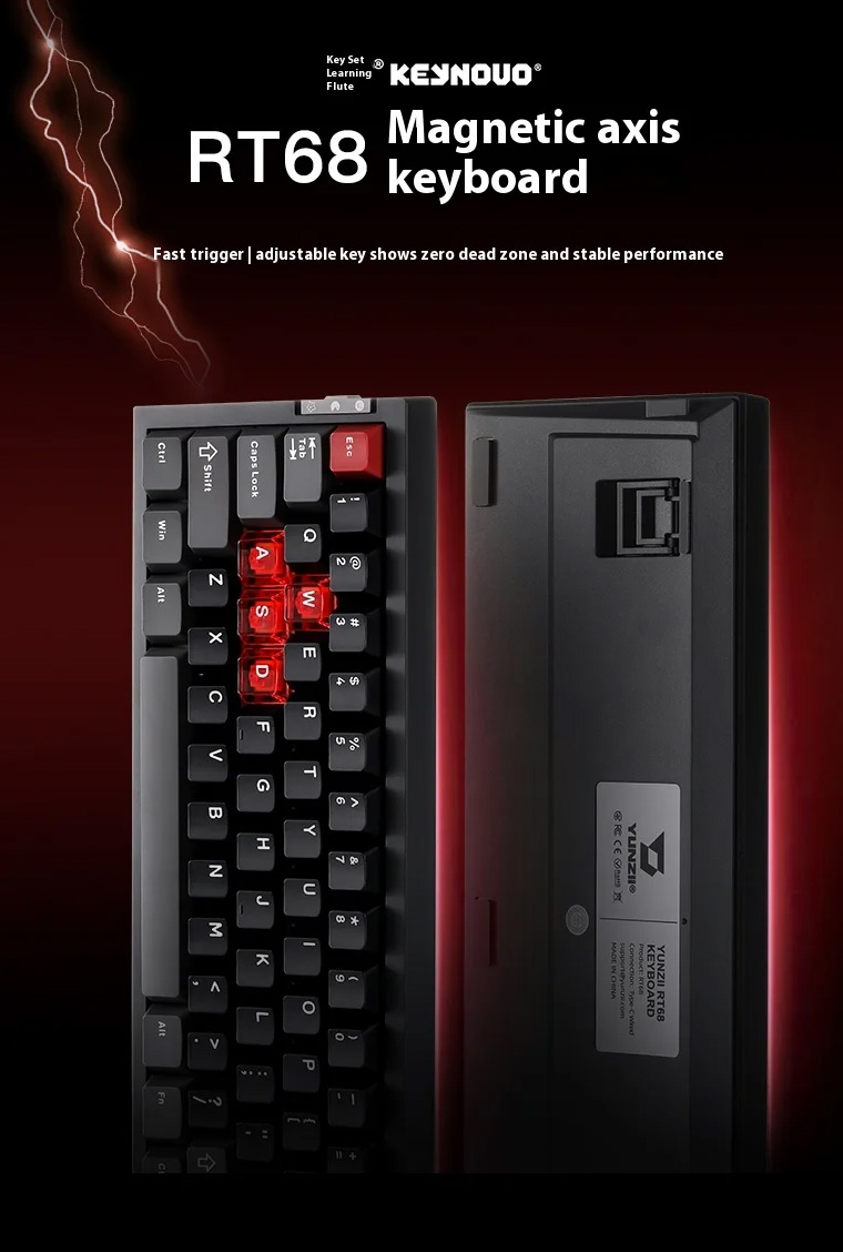 KEYNOUO RT68 e-sports game magnetic axis mechanical keyboard, quick ...