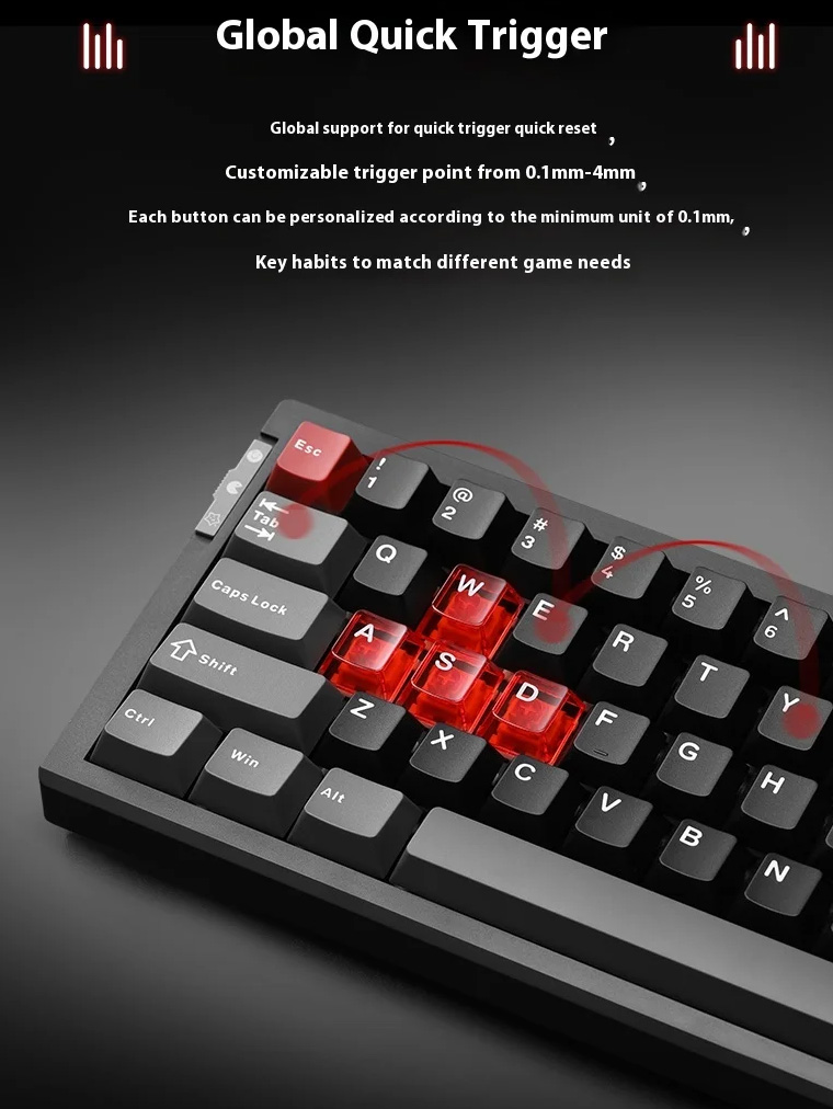 KEYNOUO RT68 e-sports game magnetic axis mechanical keyboard, quick ...