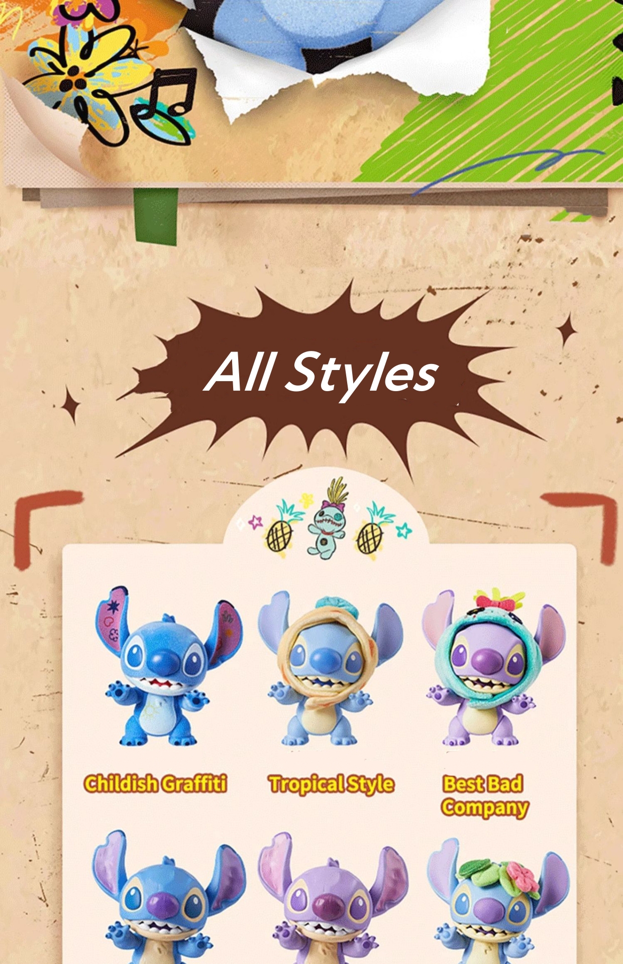 MINISO Disney Stitch Cool Transformation Blind Boxes Toy Collection ...