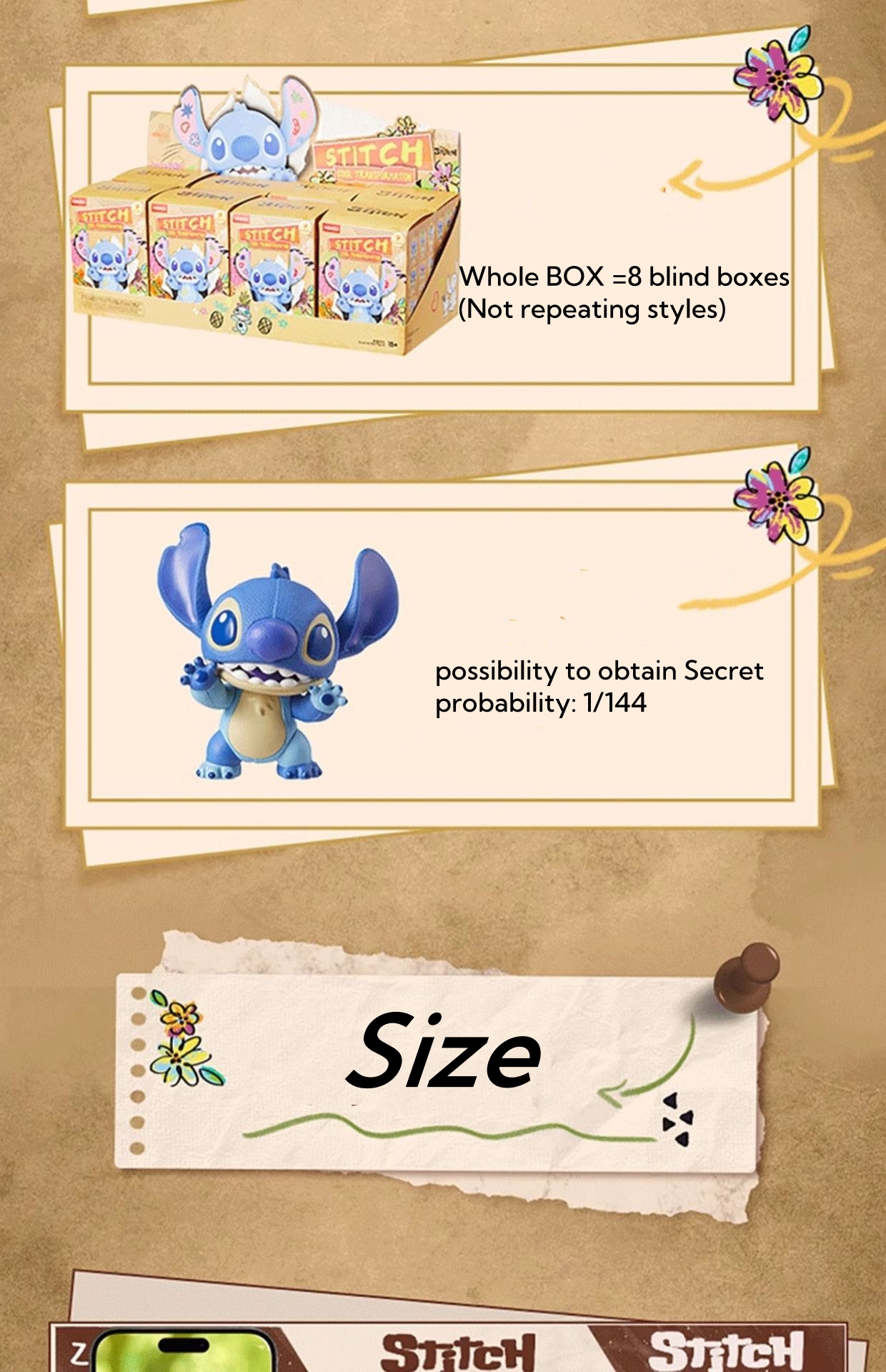 MINISO Disney Stitch Cool Transformation Blind Boxes Toy Collection ...