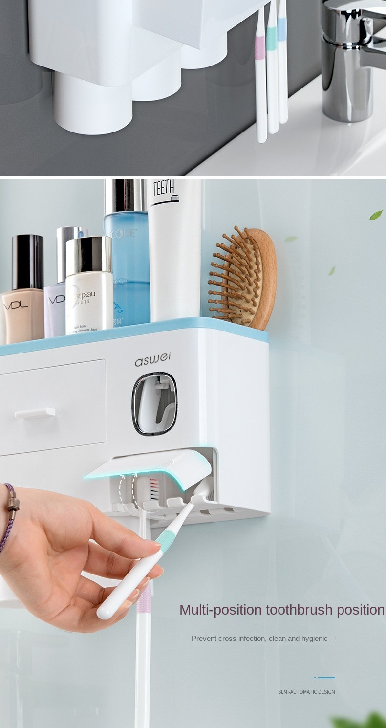 Automatic toothpaste dispenser, advanced toothbrush holder,squeezing ...