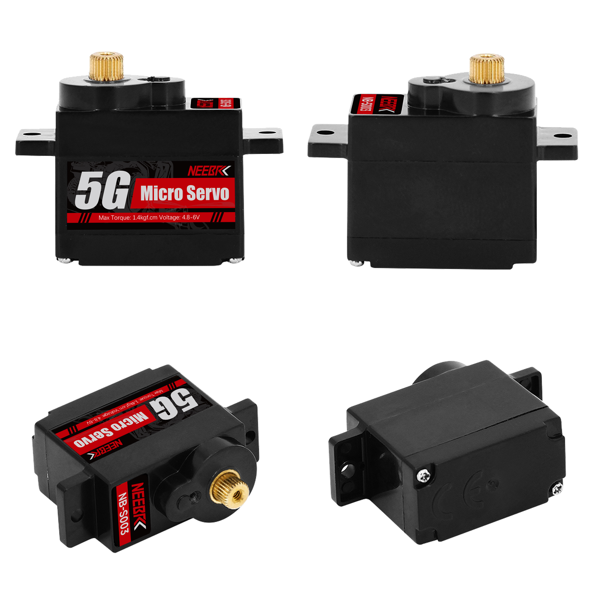 NEEBRC 5G Waterproof Micro Servo Digital Metal Gear Servo For RC Mini ...