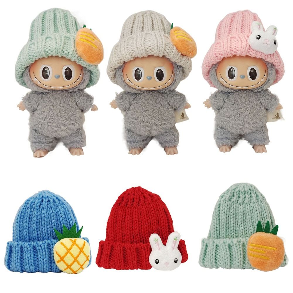 AOPHEKM Labubu Doll Hat, Bunny Hat Pineapple Doll Handmade Hat, Doll ...