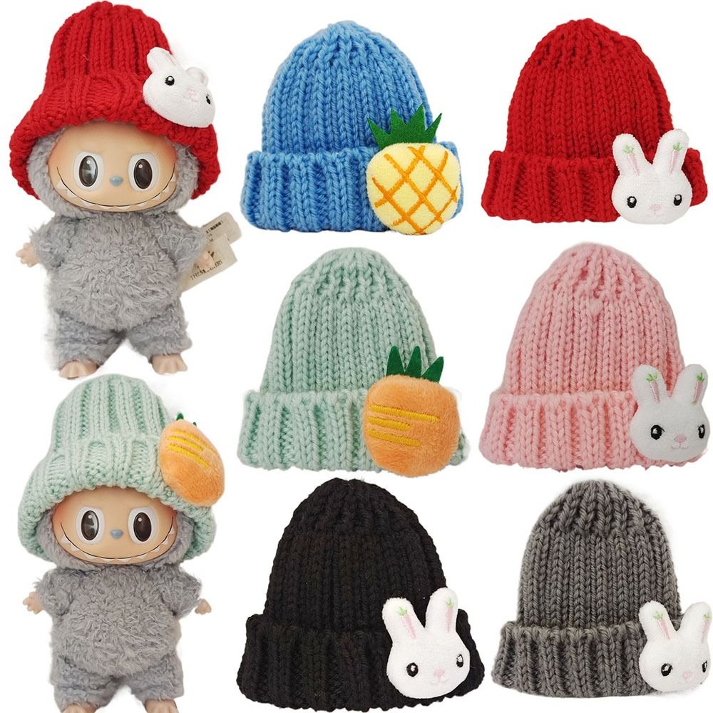AOPHEKM Labubu Doll Hat, Bunny Hat Pineapple Doll Handmade Hat, Doll ...