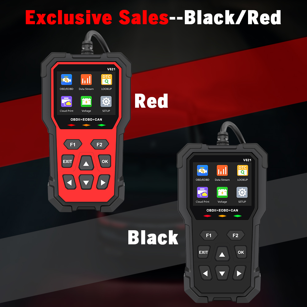 V521 Car OBD2 Scanner Fault Code Clearing Engine DTC Inspection Data Print OBD ELM327 Code ...