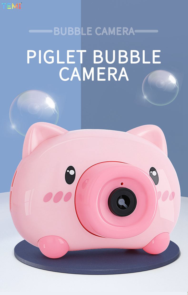 TEMI electric bubble machine automatic blowing pig bubble camera ...