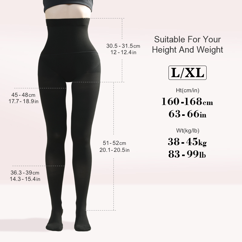 20-30mmHg Women Compression Pantyhose Stockings High Waist Tights ...