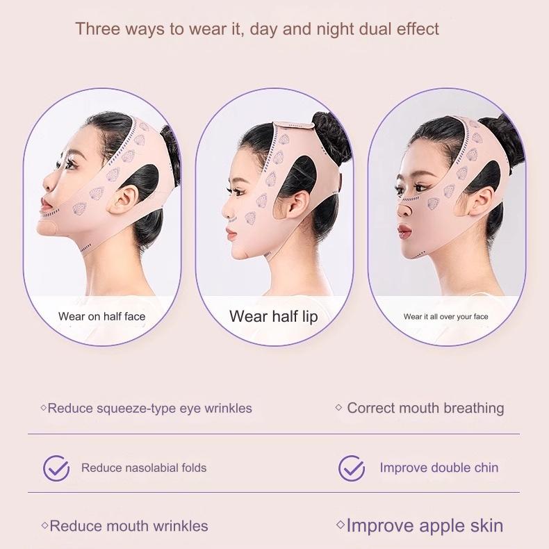 V Face Shaping Slimming Lift Up Bandage Cheek Chin Strap Band Mask Thin Health Mask V Face ...