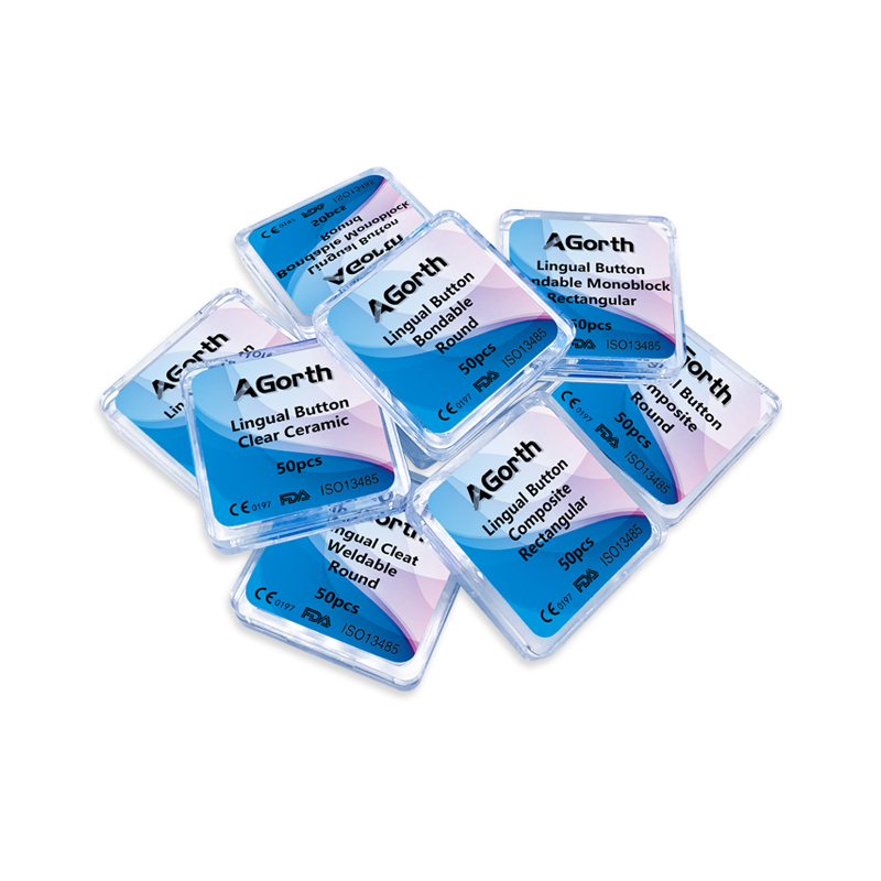 AGorth 50Pcs Dental Orthodontic Lingual Buttons Direct Bond Eyelet ...