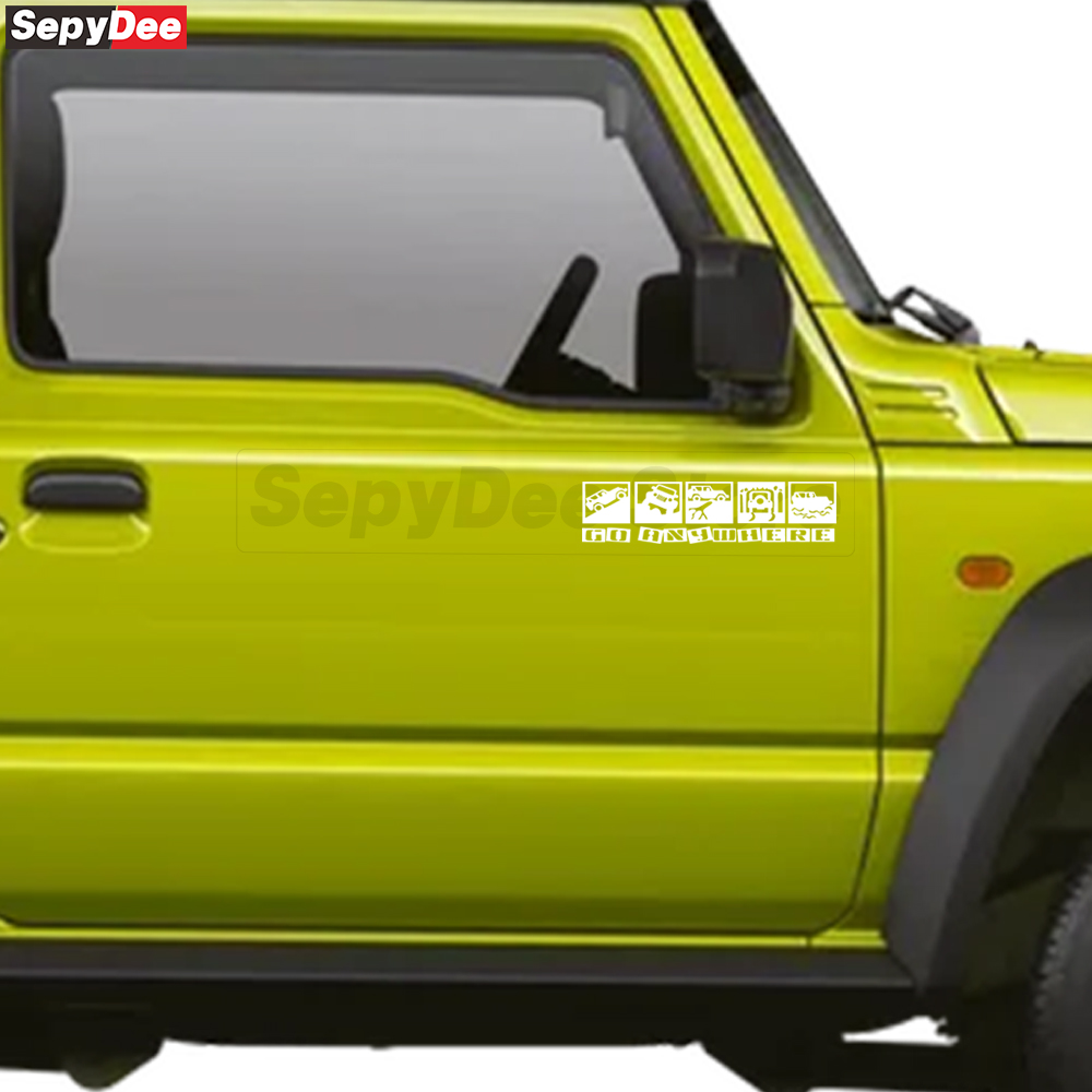 For Suzuki Jimny Car Sticker 4x4 Off Road Go Any Where Trunk Rear ...