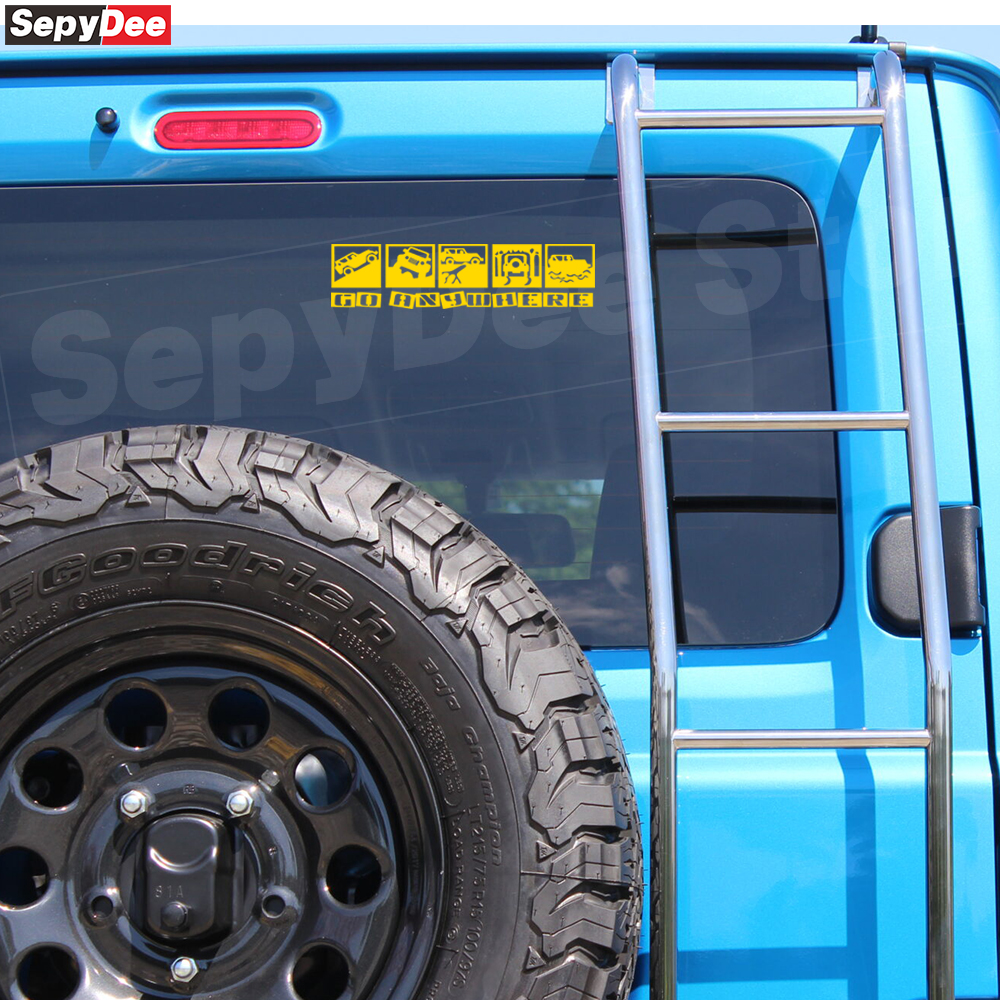 For Suzuki Jimny Car Sticker 4x4 Off Road Go Any Where Trunk Rear ...