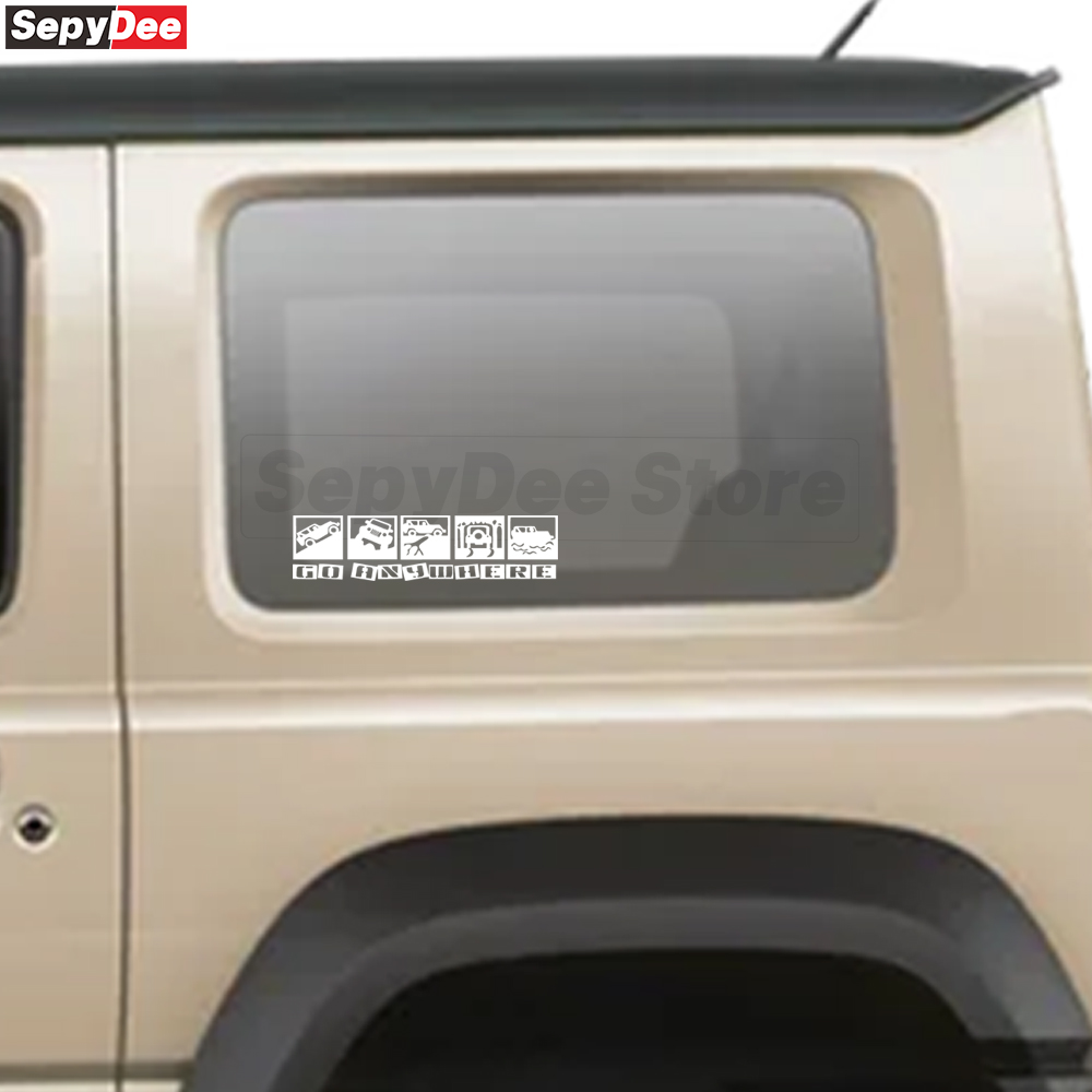 For Suzuki Jimny Car Sticker 4x4 Off Road Go Any Where Trunk Rear ...