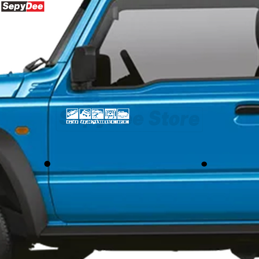 For Suzuki Jimny Car Sticker 4x4 Off Road Go Any Where Trunk Rear ...