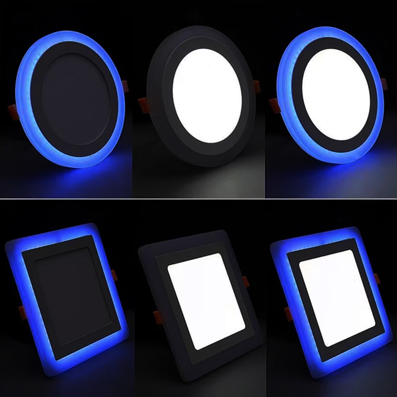 Panel Light Led Downlight 2 Colors 6W/9W Blue White Down Lights ...