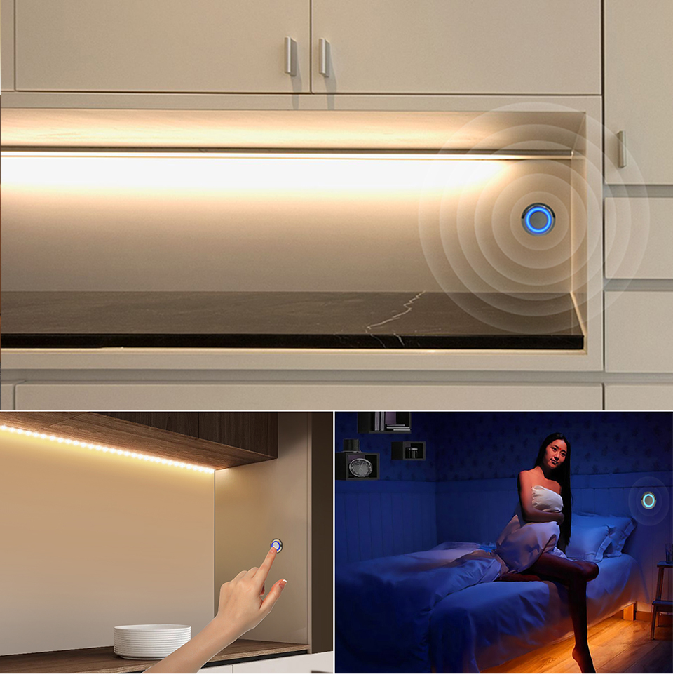 Touch Sensor Dimmable COB LED Strip Light USB 5V Recessed Touch Switch ...
