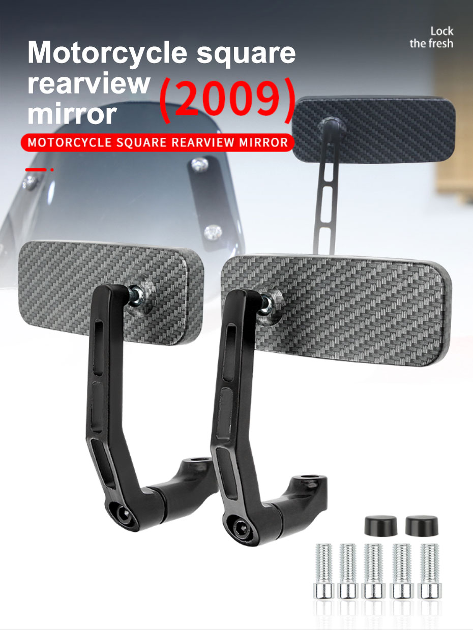 SEAMETAL Side Mirror Motorcycle Rear View Mirror Alloy CNC Racing Motor ...