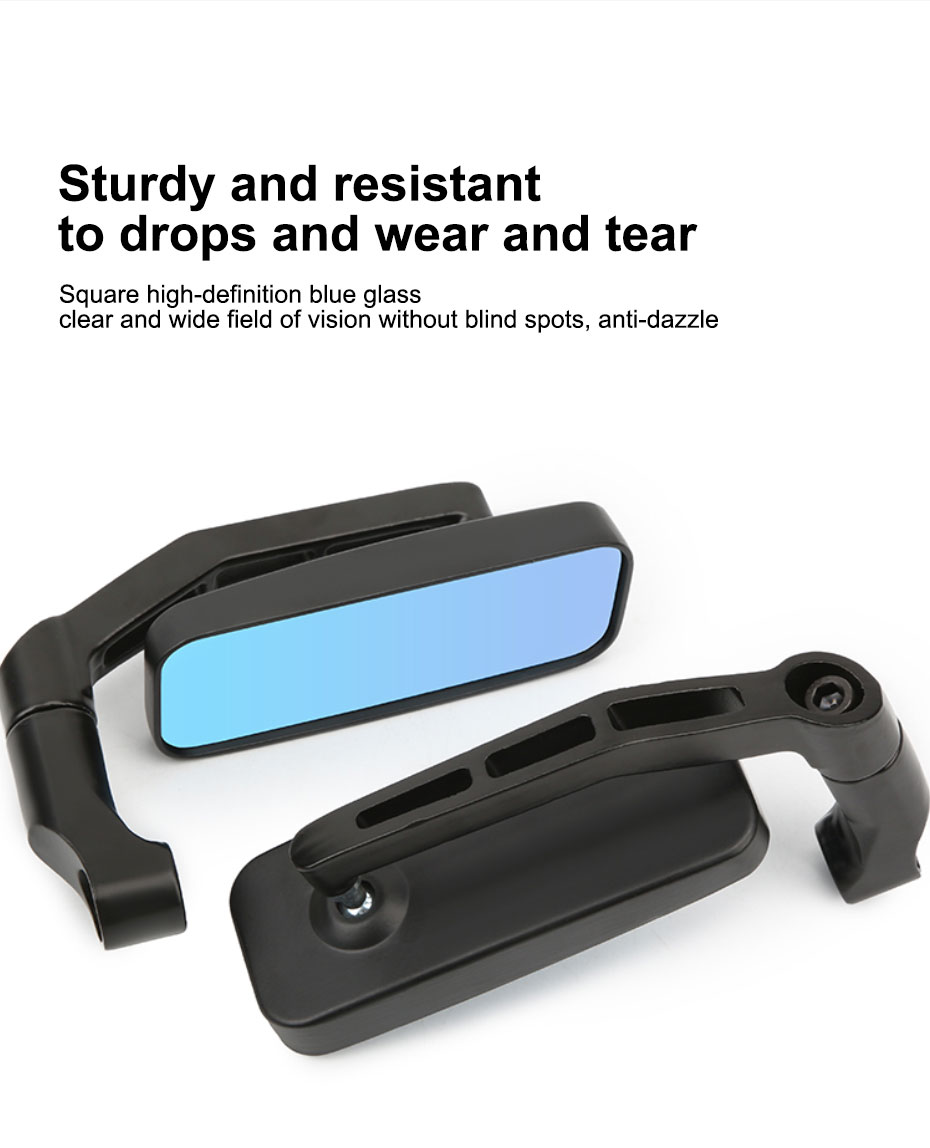 SEAMETAL Side Mirror Motorcycle Rear View Mirror Alloy CNC Racing Motor ...