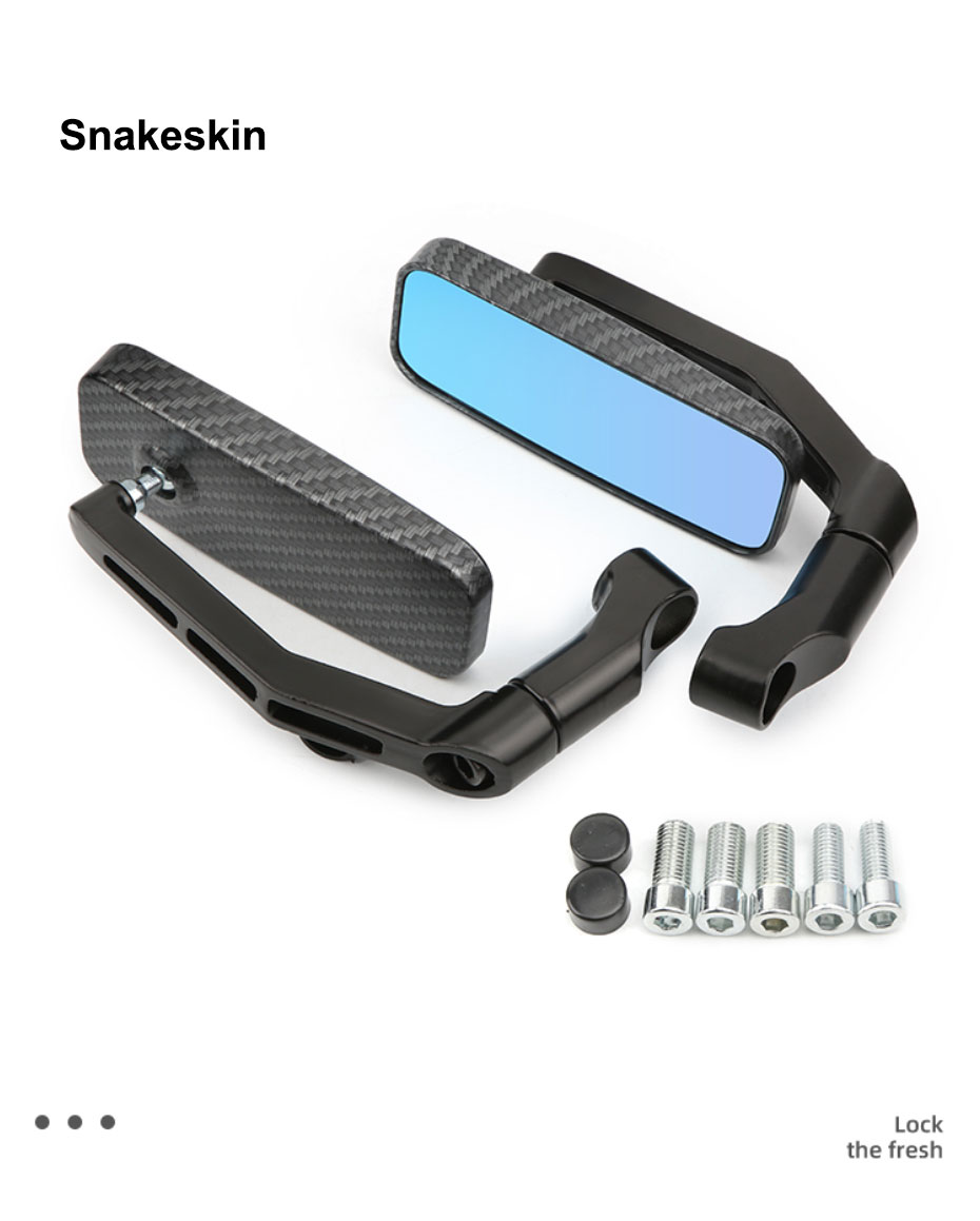 SEAMETAL Side Mirror Motorcycle Rear View Mirror Alloy CNC Racing Motor ...