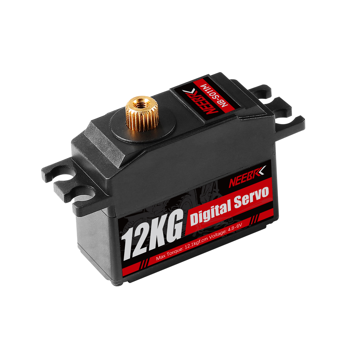NEEBRC Digital Servo Motor 12KG Short Body Servo Metal Gear Waterproof ...