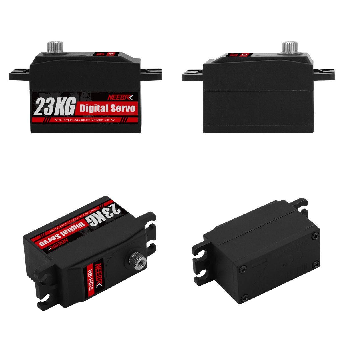 NEEBRC 23KG Waterproof Servo Short Body Servo Low Profile Digital Servo ...