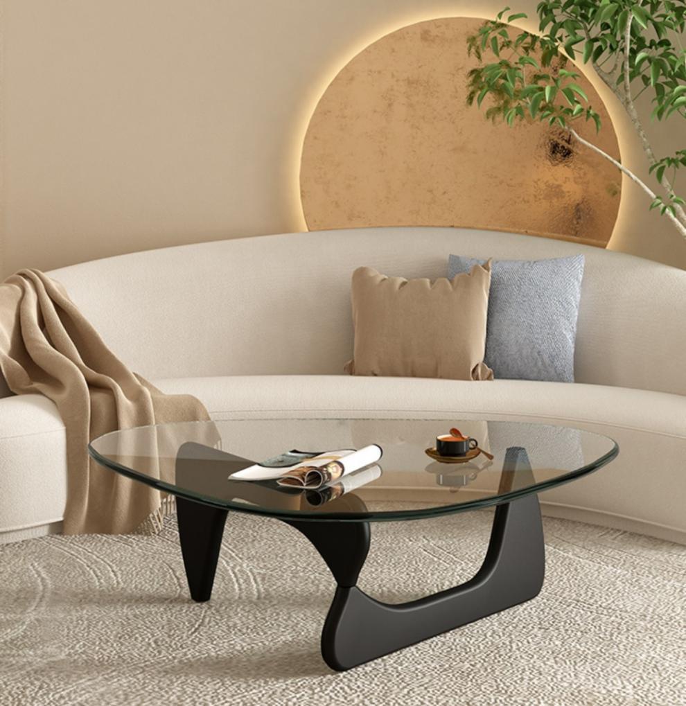 Luxury Art Coffee Table Modern Solid Wood Minimalist Design Small Space ...