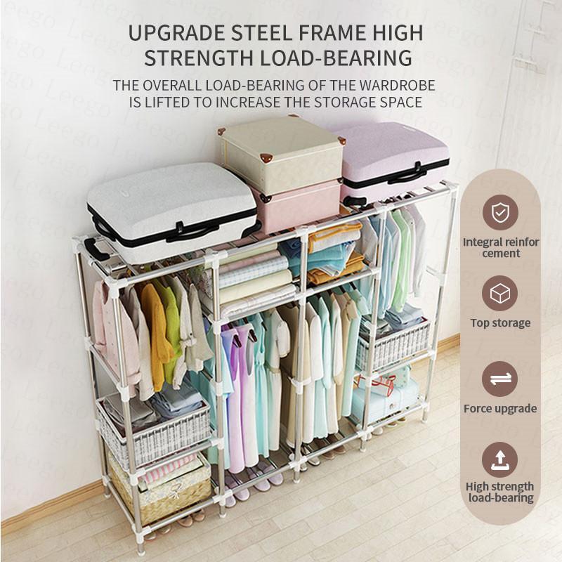 Green willows Lego Cloth Wardrobe Household Simple Wardrobe 20 Tube ...