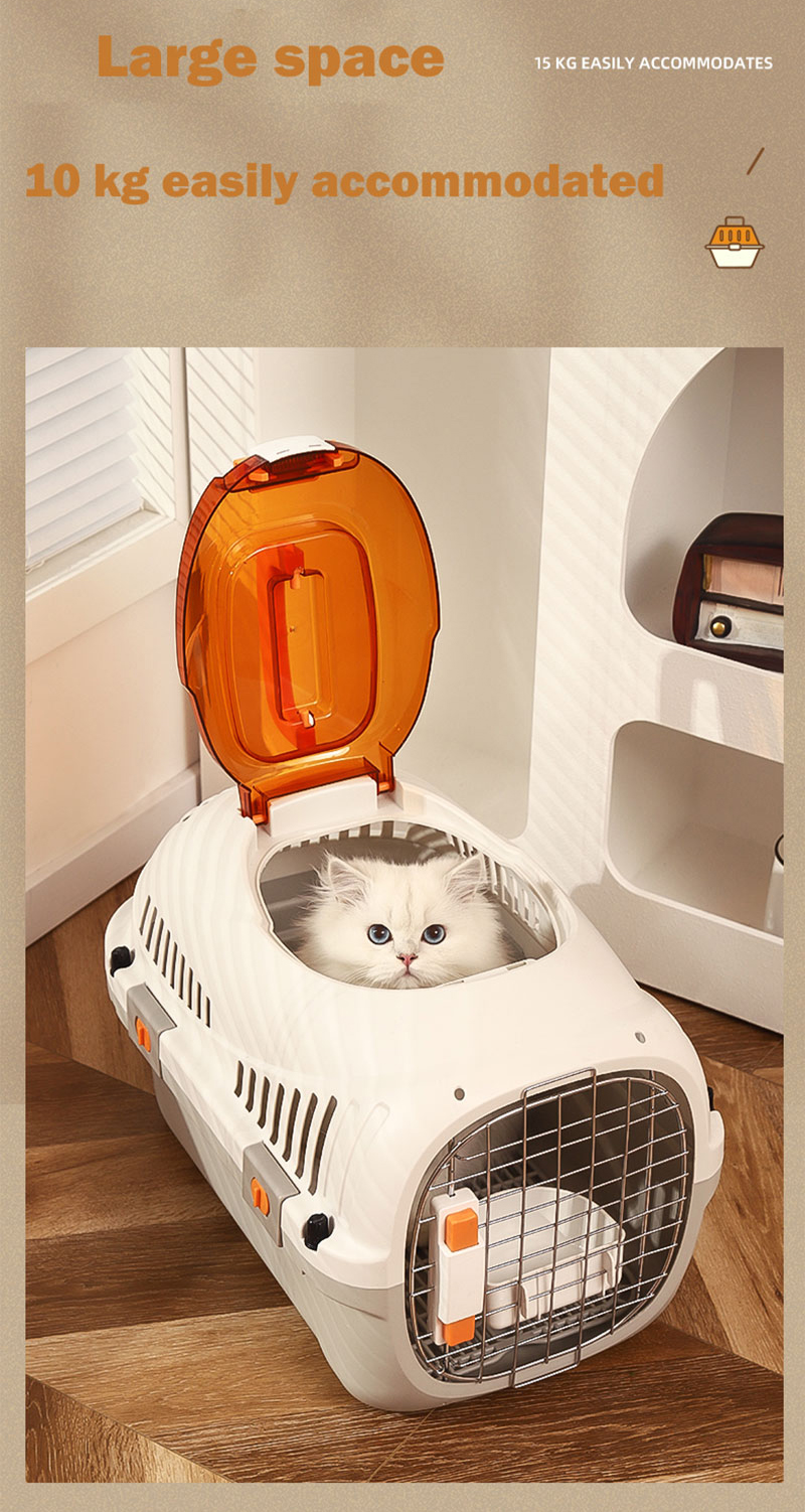 Pet Carrier Dog Cat Portable Travel Box Cat Airline box Large space ...