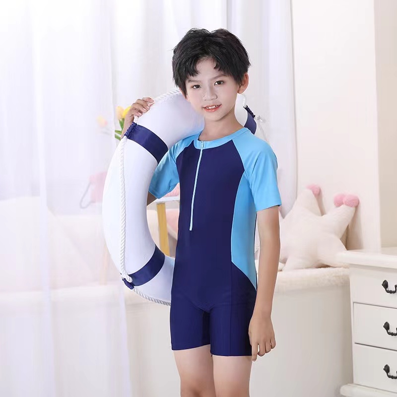Children 4-16 years old swimwear boy and girl conjoined training ...