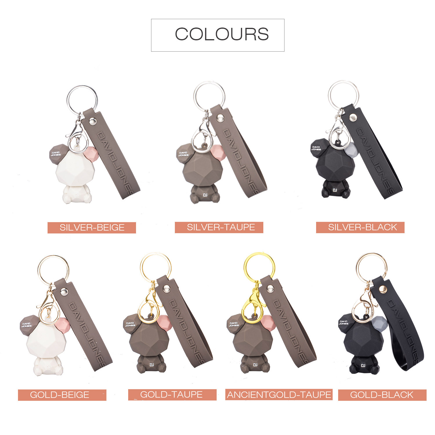 David Jones Cartoon rhombohedral bear pendant Ordinary Key tool Bag ...