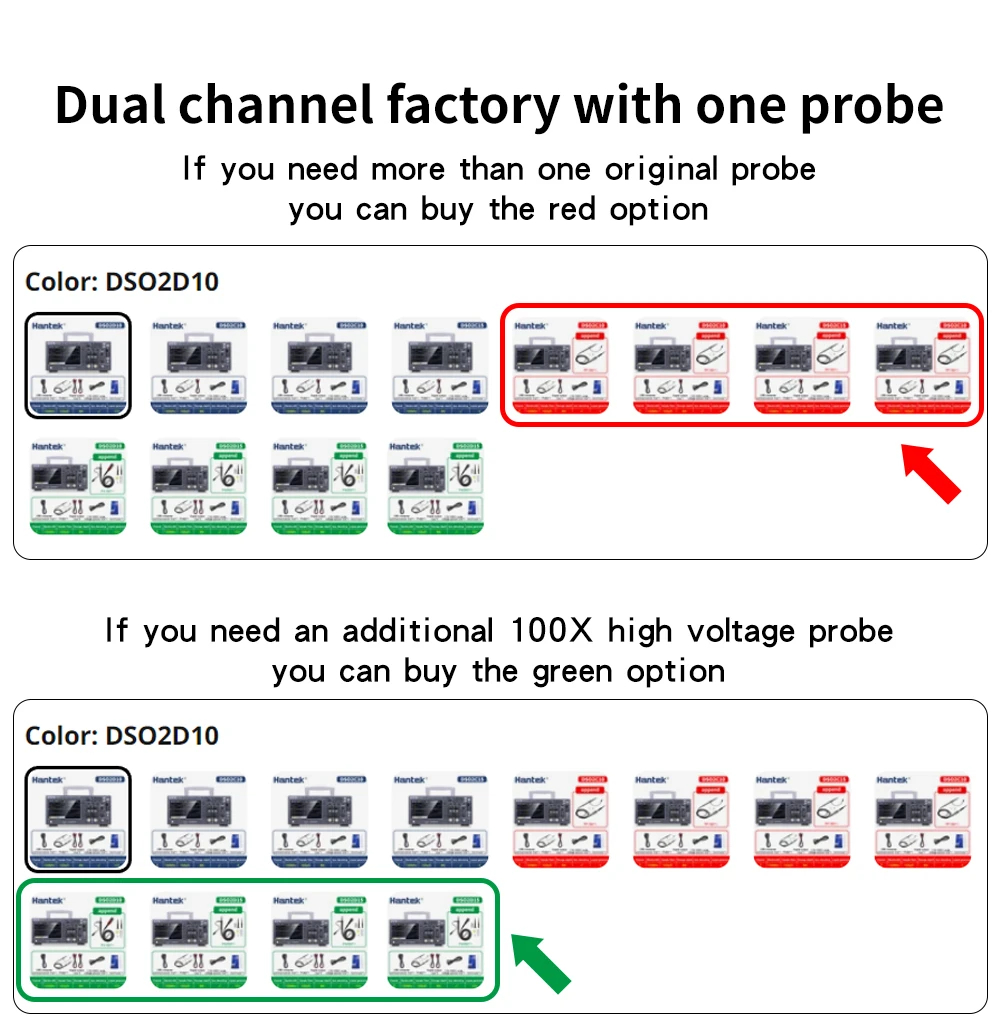 Hantek DSO2D15 Digital Oscilloscope DSO2C10 2D10 2 Channels 150MHz ...