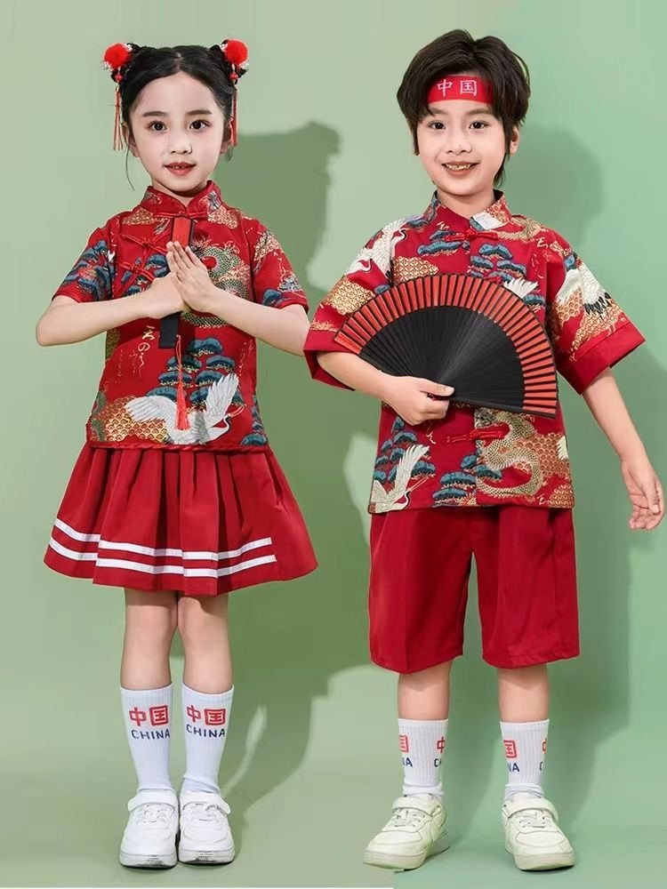 [2-13 years] Kids Hanfu Tang Suit Boys and Girls CNY Traditional ...