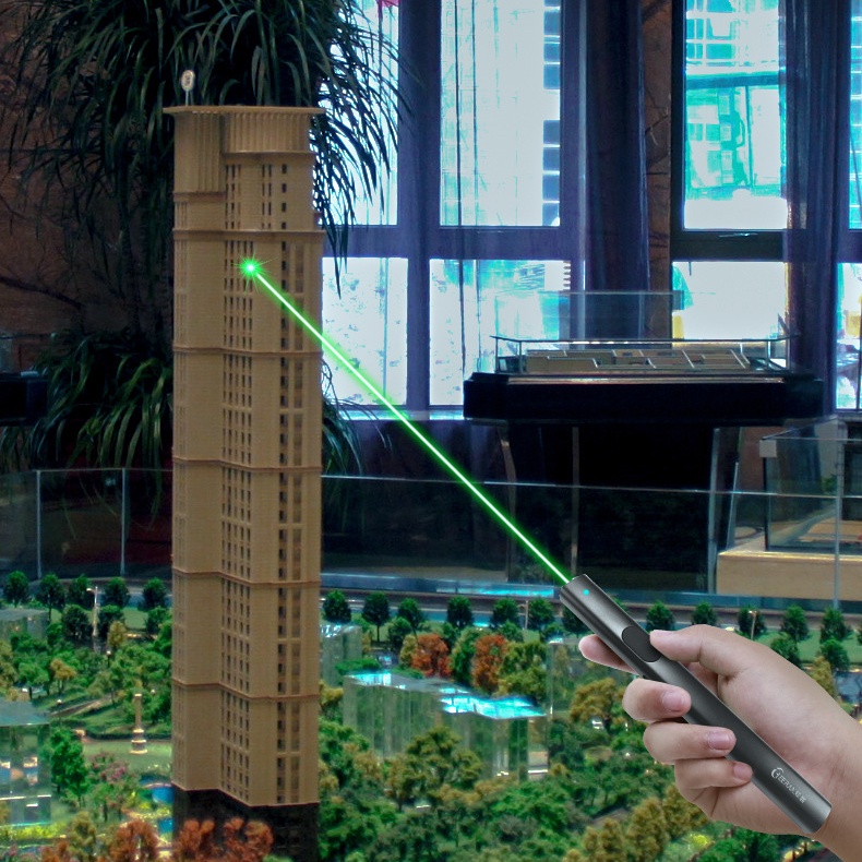 High power laser pointer pen, green laser, teaching, USB charging ...