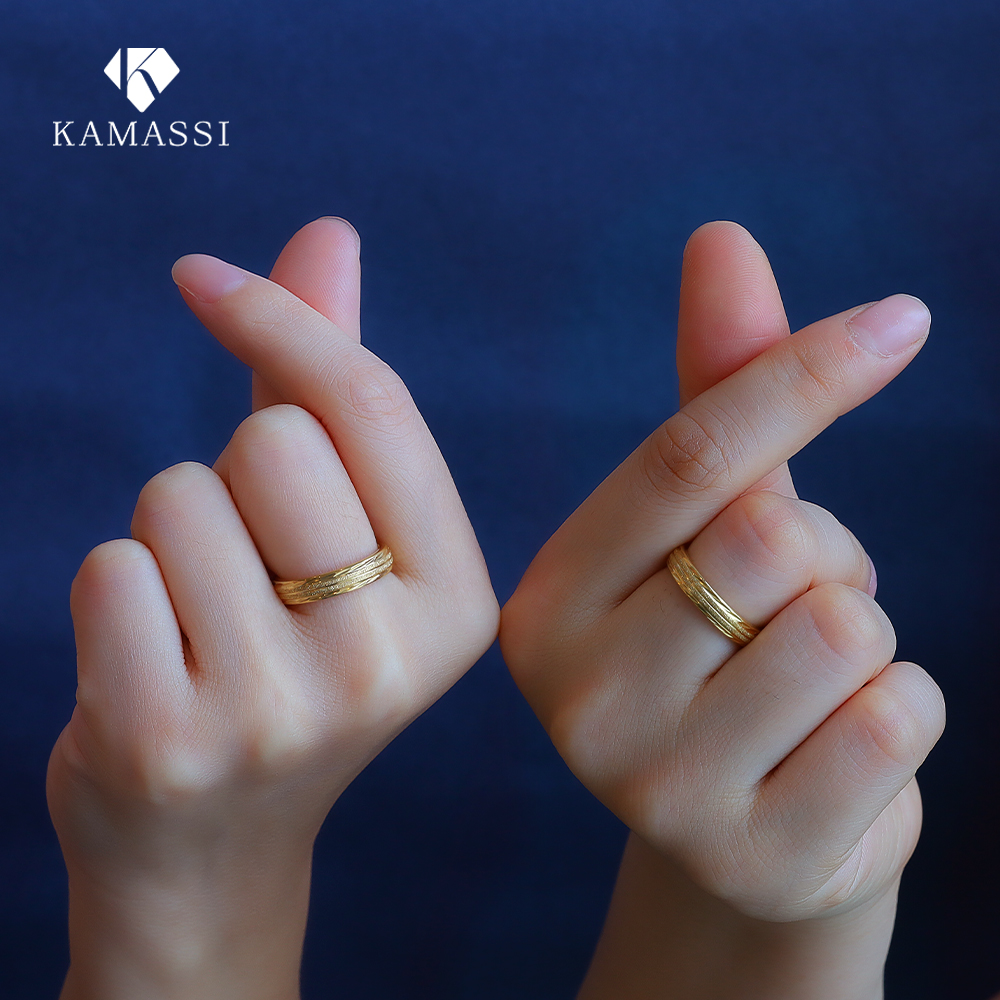 KAMASSI Cincin Pasangan 2 Keping Keluli tahan karat Hipoalergenik tidak ...