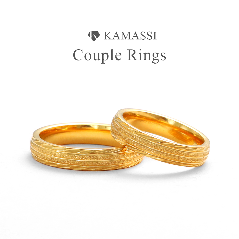 KAMASSI Hypoallergenic Stainless Steel Couple Rings [Free Jewellery Box ...