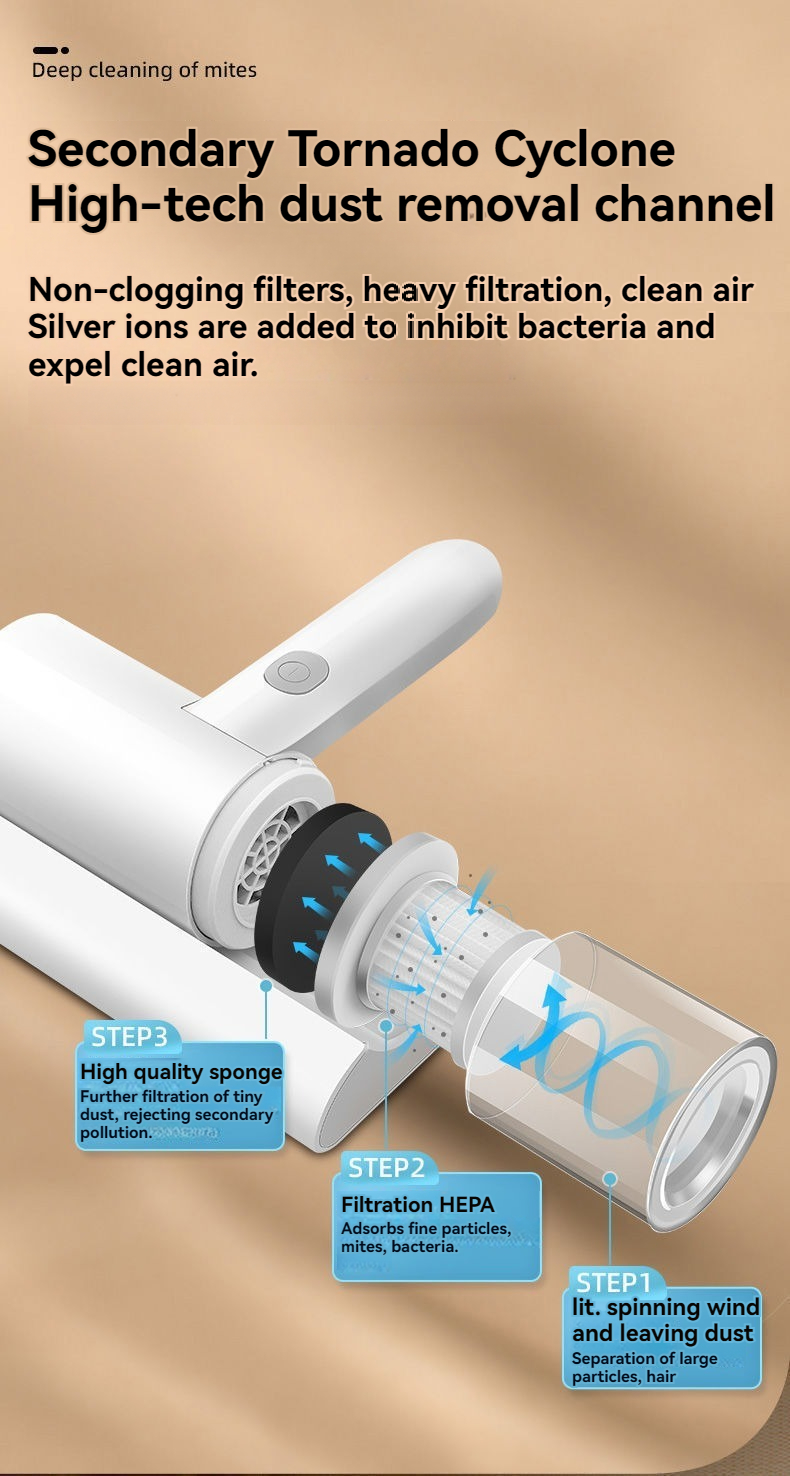 Dust Mite Removal Vacuum Cleaner, Rechargeable Wireless Mites Vaccum ...