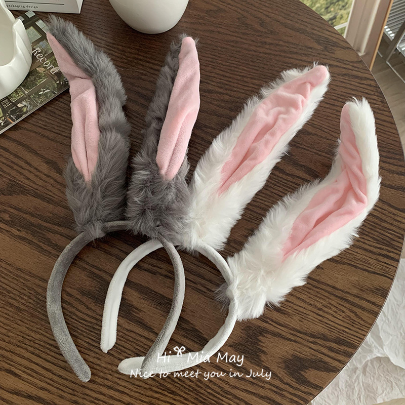 Plus Plush Fox Ear Headband Long Rabbit Ear Hairpin Cute Pure Desire ...