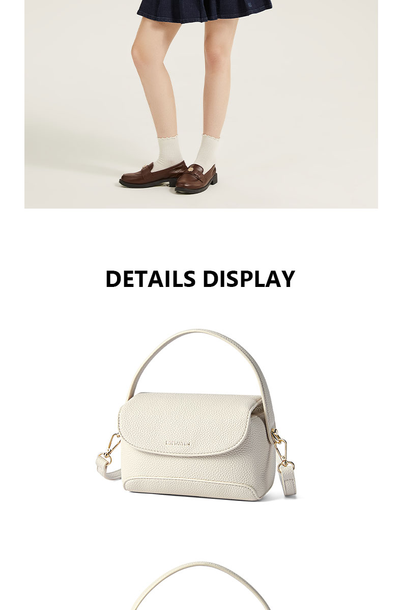 Bostanten High-end shoulder messenger bag French accordion bag casual ...