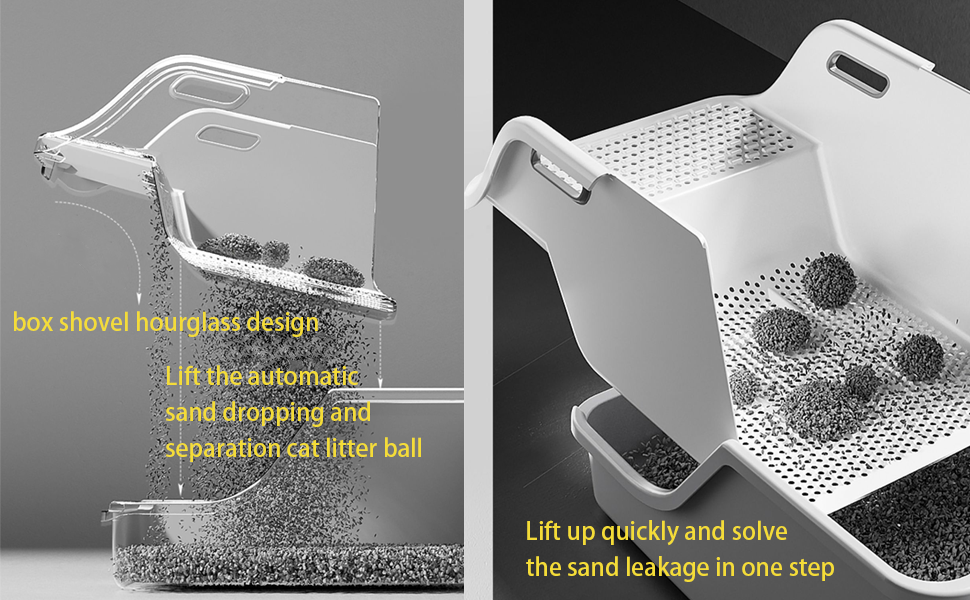 Extra Large Cat Litter Box Cat Toilet Anti Splash Cat Toilet Litter Box ...