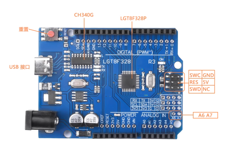 LGT8F328P UNO R3 CH340G Development Board 16Mhz For Arduino UNO R3 Replacement ATmega328P ...