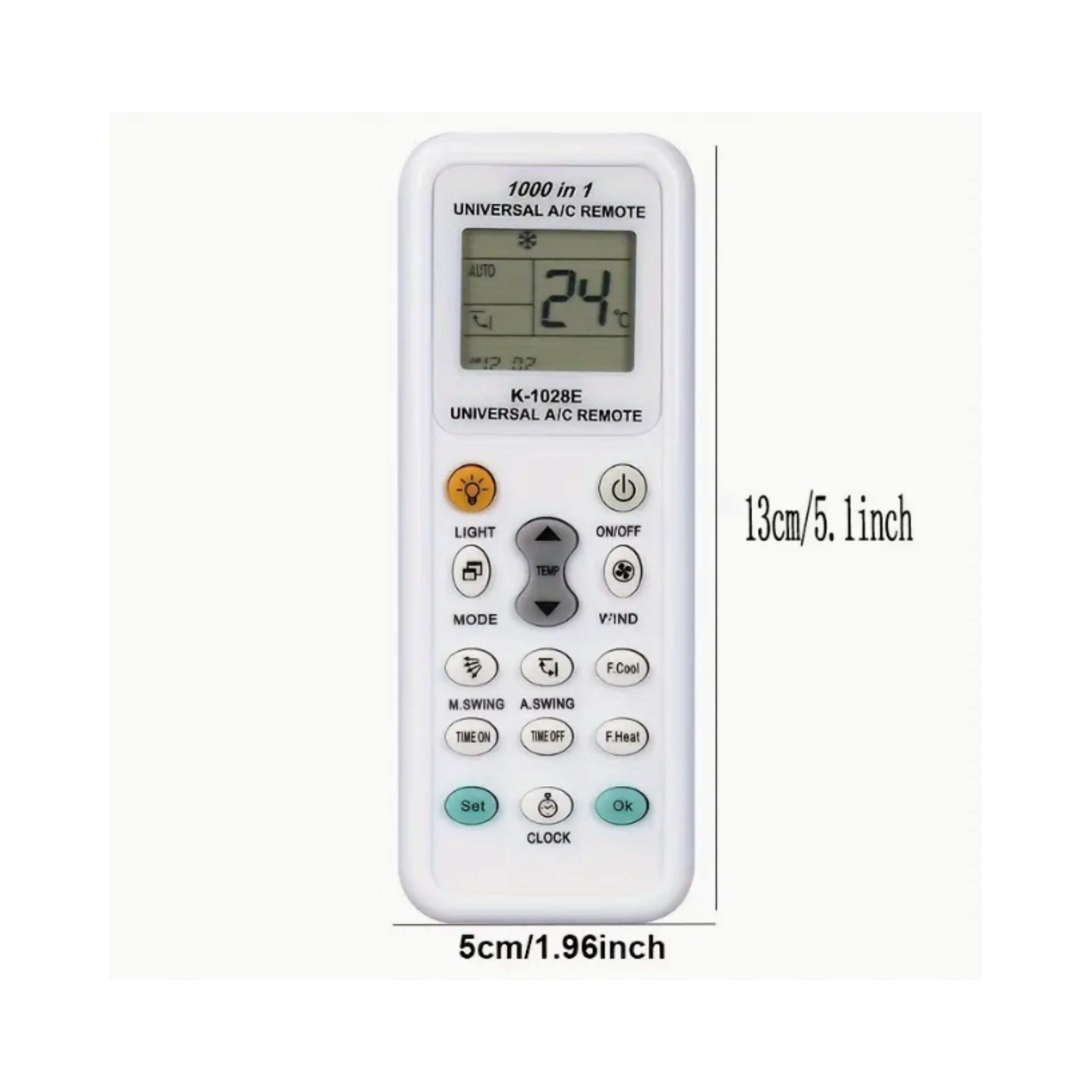 Universal Air Conditioner Remote Control 1000 in 1 AC Digital LCD ...