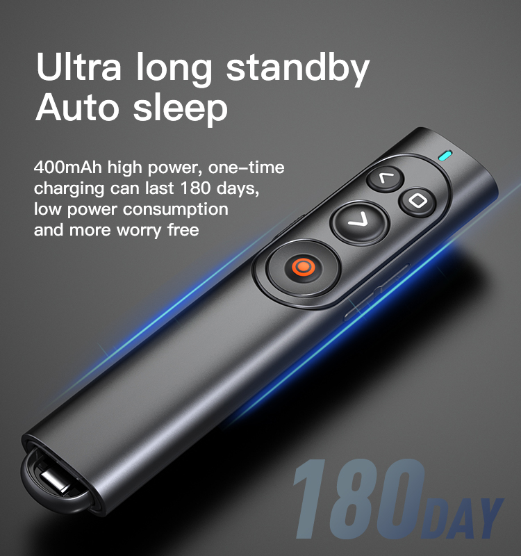 2.4GHz Wireless Remote Control Presenter Red Laser Page Turning Pen RF ...