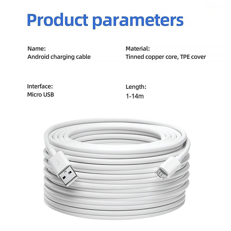 3m/5m/10m Micro USB Charging Charger Cable For Android Smart Phone ...